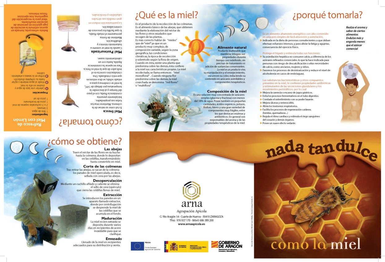 FOLLETO DESPLEGABLE NADA TAN DULCE COMO LA MIEL - Arna Apícola